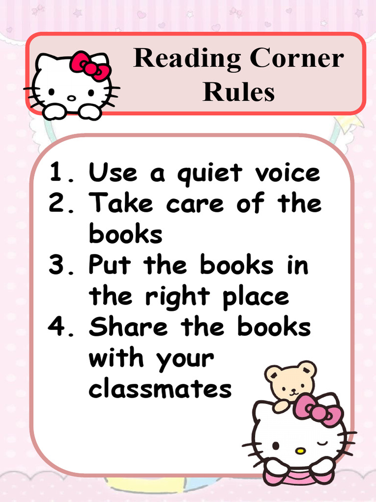 Reading Corner Rules | PDF