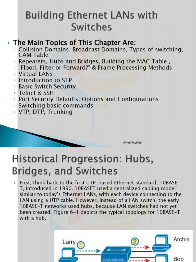 CCNA - LAN Switching - Part 1 | PDF | Network Switch | Ethernet