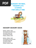 Nursery Rhymes, Songs & Fingerplays Printable Cards | PDF | Hand | Nature