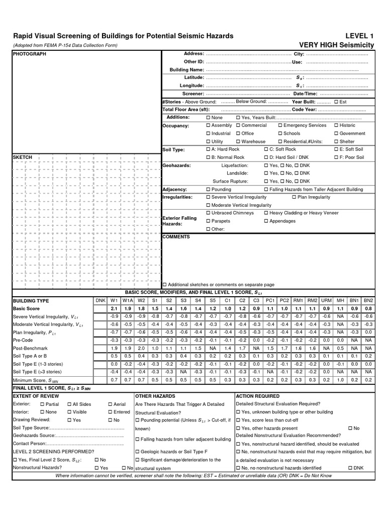Fema Forms | PDF | Column | Beam (Structure)