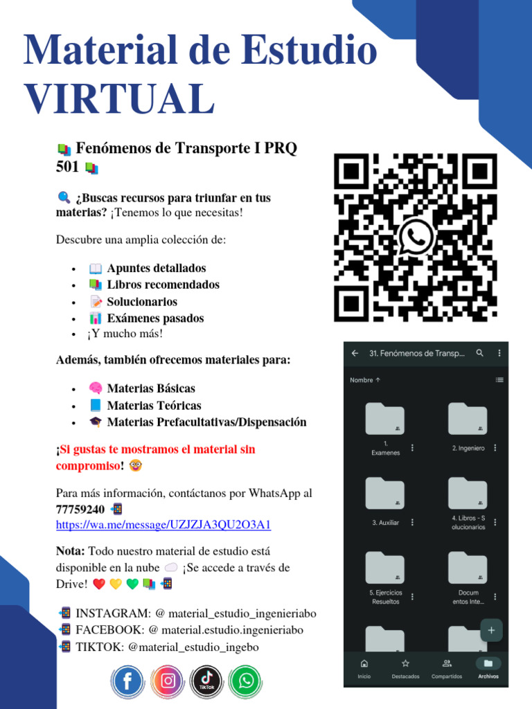 Fenomenos de Transporte I PRQ 501 | PDF | Ciencias fisicas | Ciencias ...