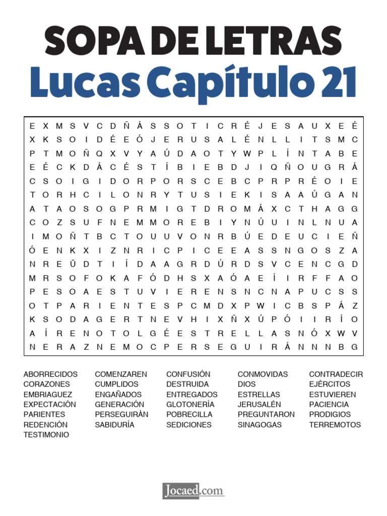 Lucas 21 Sopa de Letras | PDF