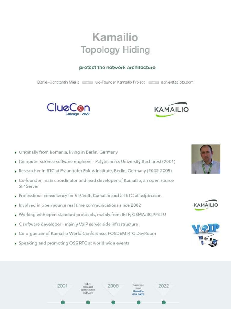 Daniel Constantin - Mierla Kamailio Topology Hiding | PDF | Session Initiation Protocol ...