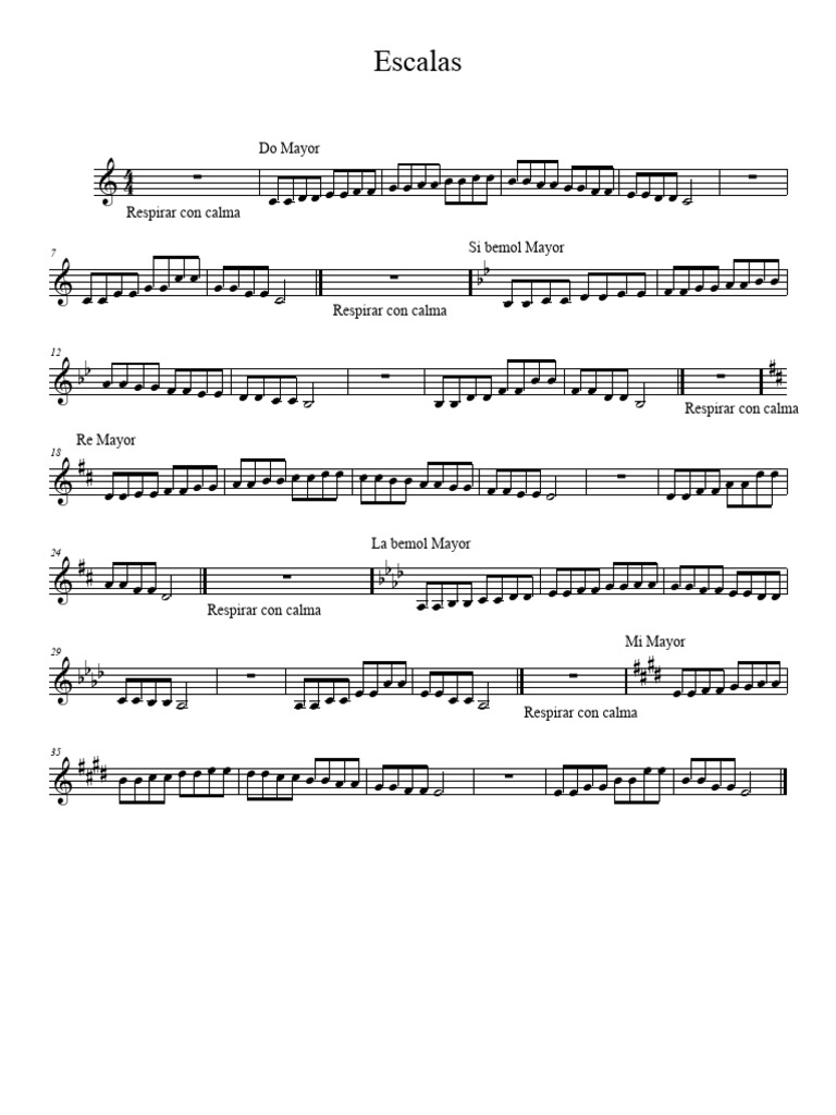 Escalas 1. - Score | PDF