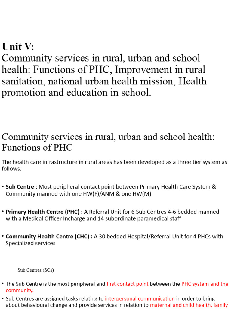 Functions of PHC | PDF | Childbirth | Pregnancy