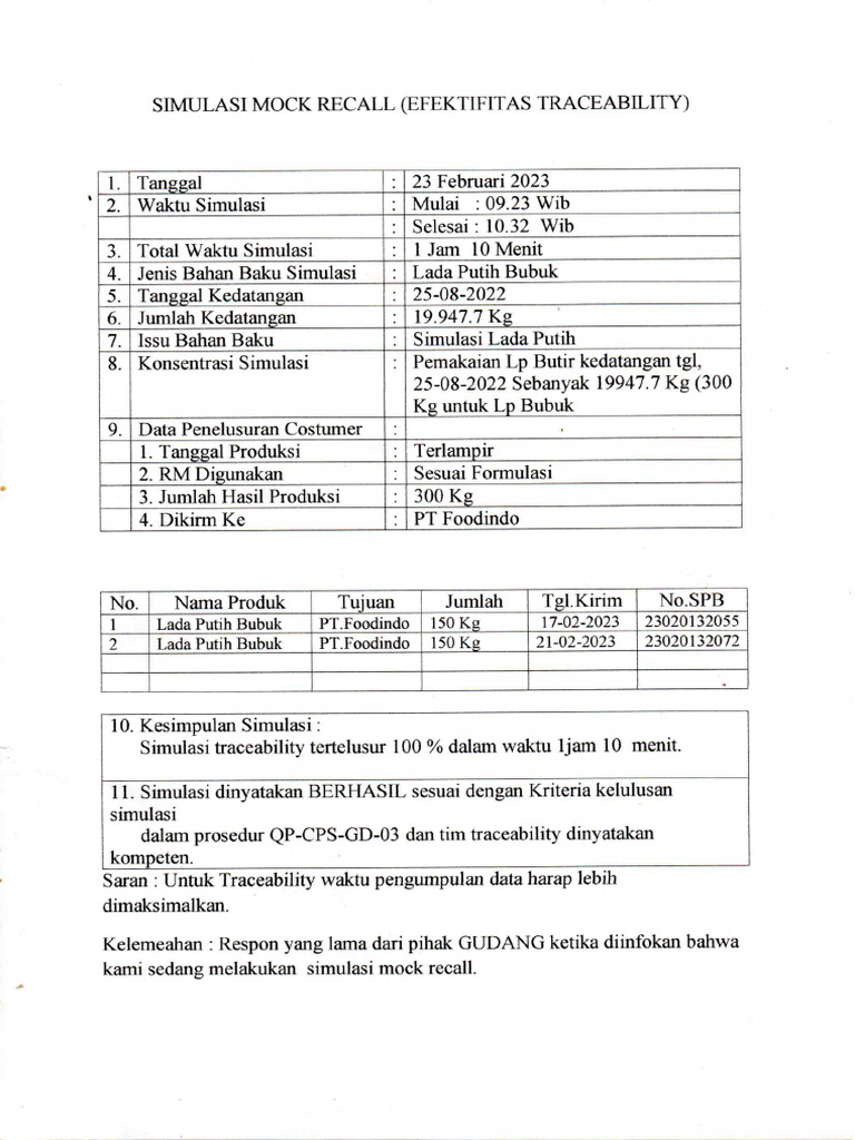 Simulasi Recall20240715_16122425 | PDF