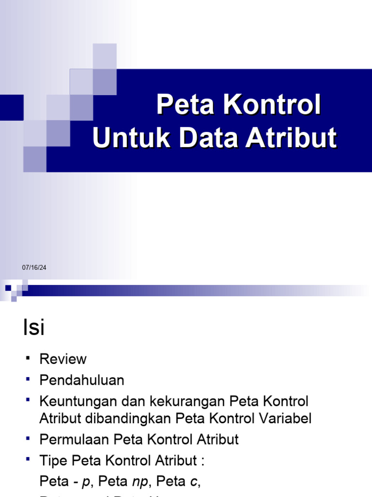 4.pert. 6&7 Peta Kontrol Atribut | PDF | Sains & Matematika | Teknologi & Rekayasa