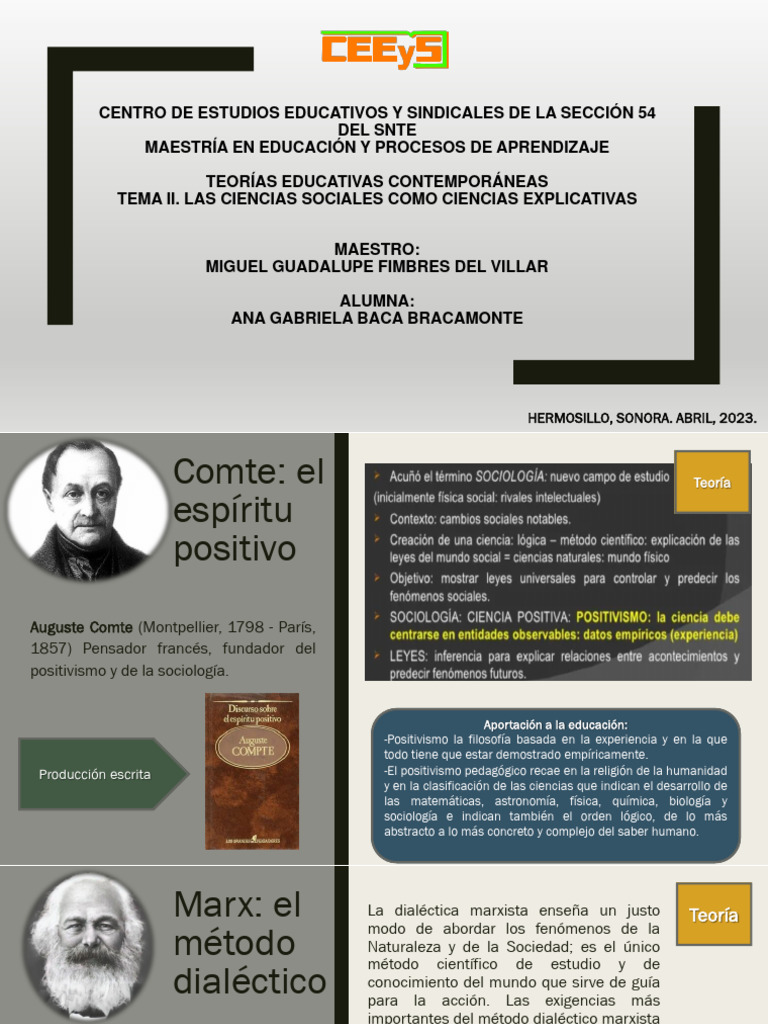 Act. 3 PPT LAS CIENCIAS SOCIALES COMO CIENCIAS EPLICATIVAS | PDF | Emile Durkheim | Karl Popper