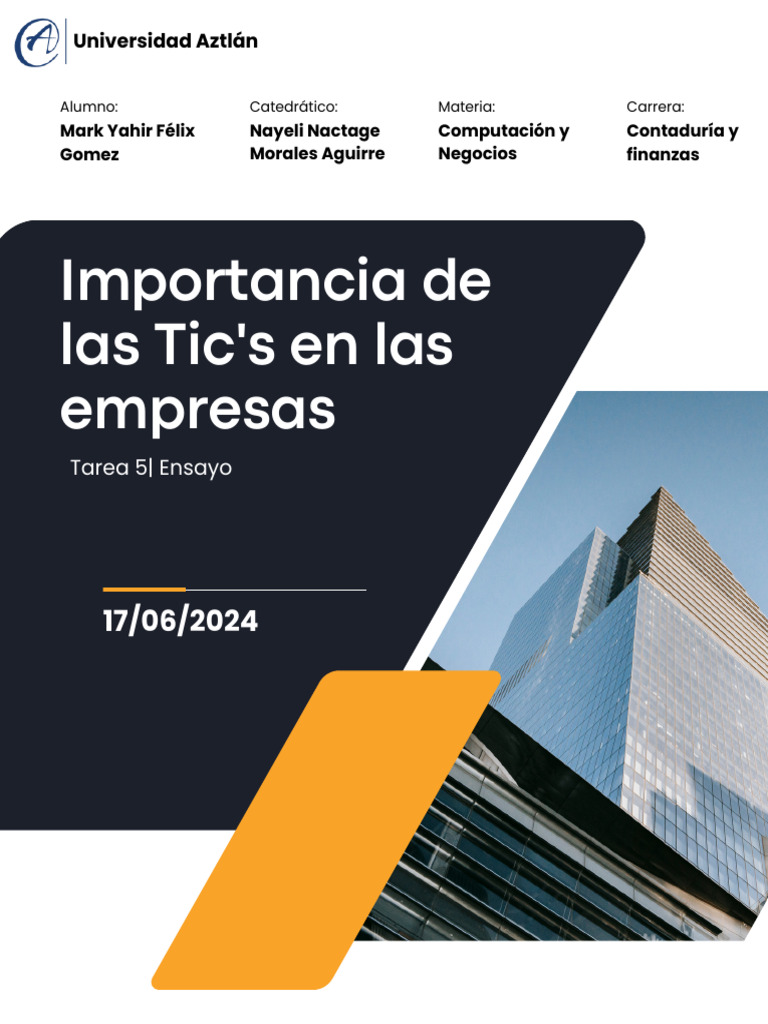 Tarea5 Felix Mark | PDF | Tecnología de información y comunicaciones ...