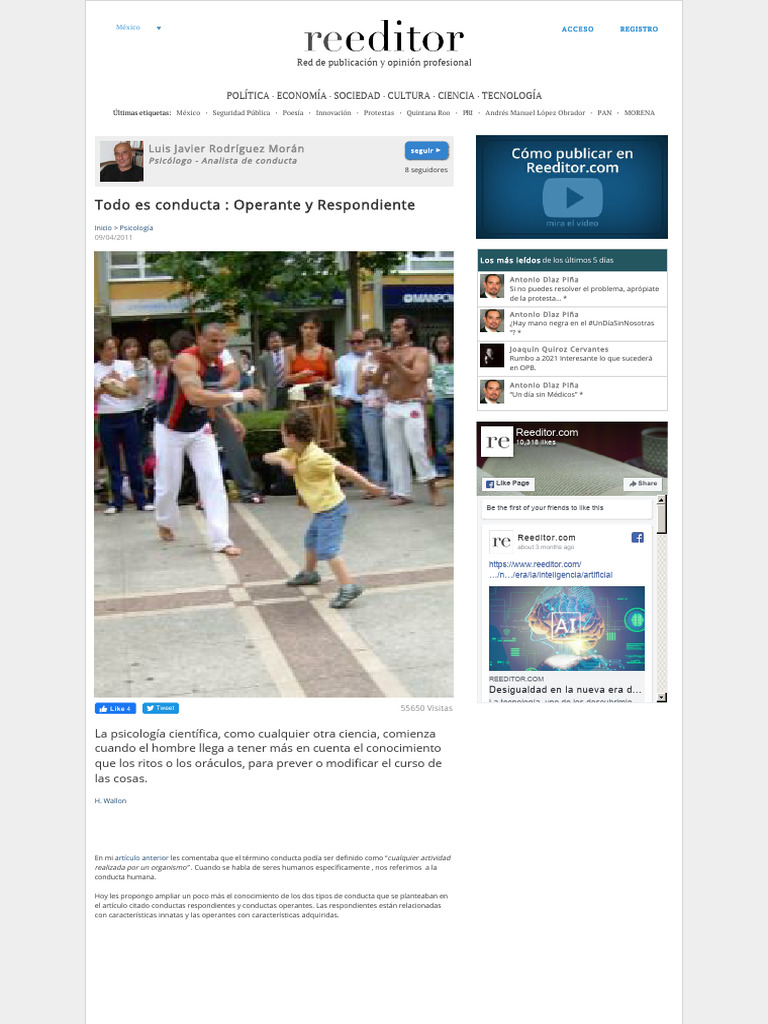 Todo Es Conducta Operante y Respondiente | PDF | Comportamiento | Las ...