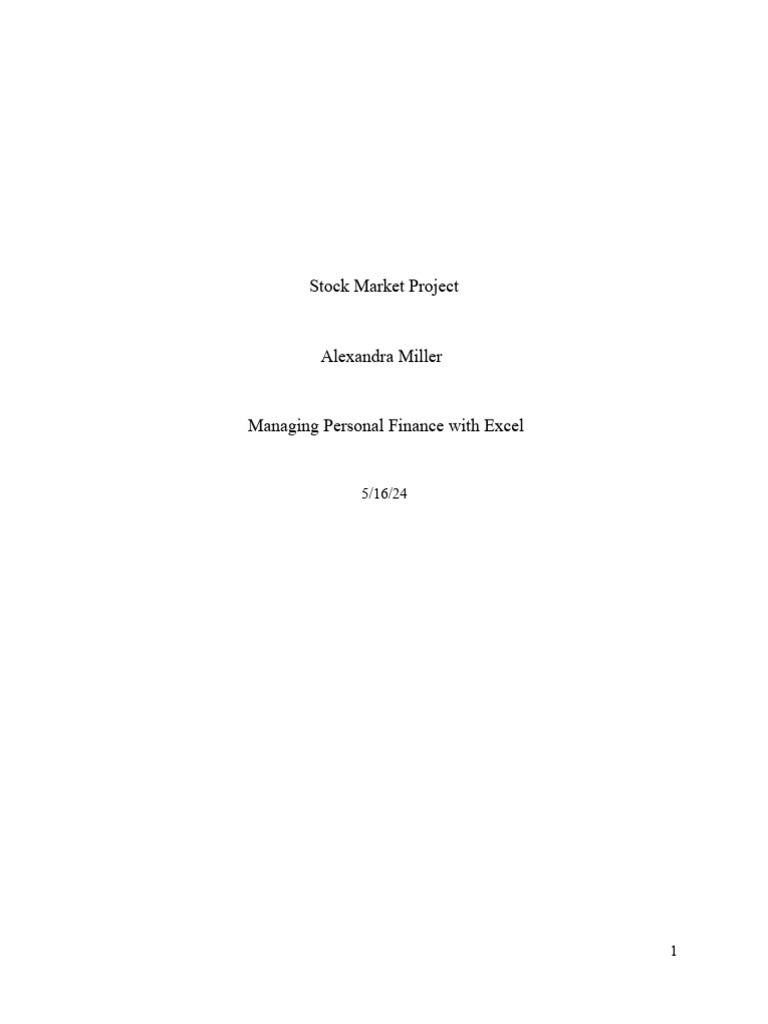 Stock Market Project Analysis | PDF | Apple Inc. | Microsoft