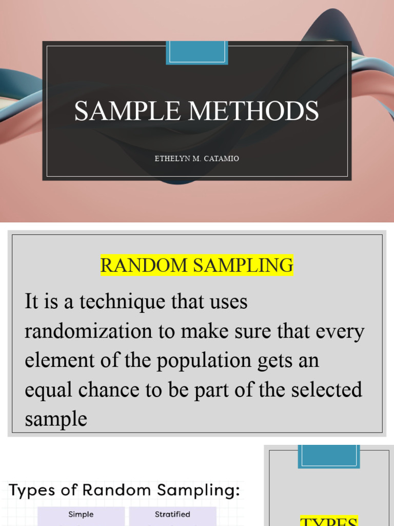 Sampling Methods | PDF | Sampling (Statistics) | Methodology