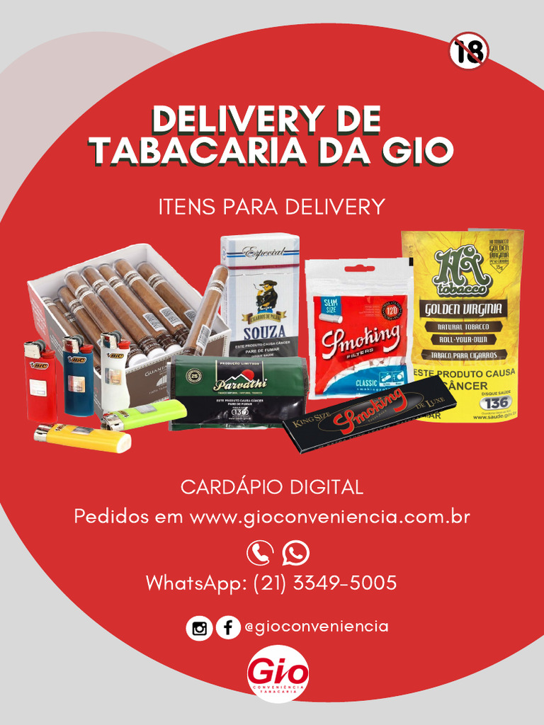 PDF CARDÁPIO - TABACARIA | PDF | Tobacco | Smoking