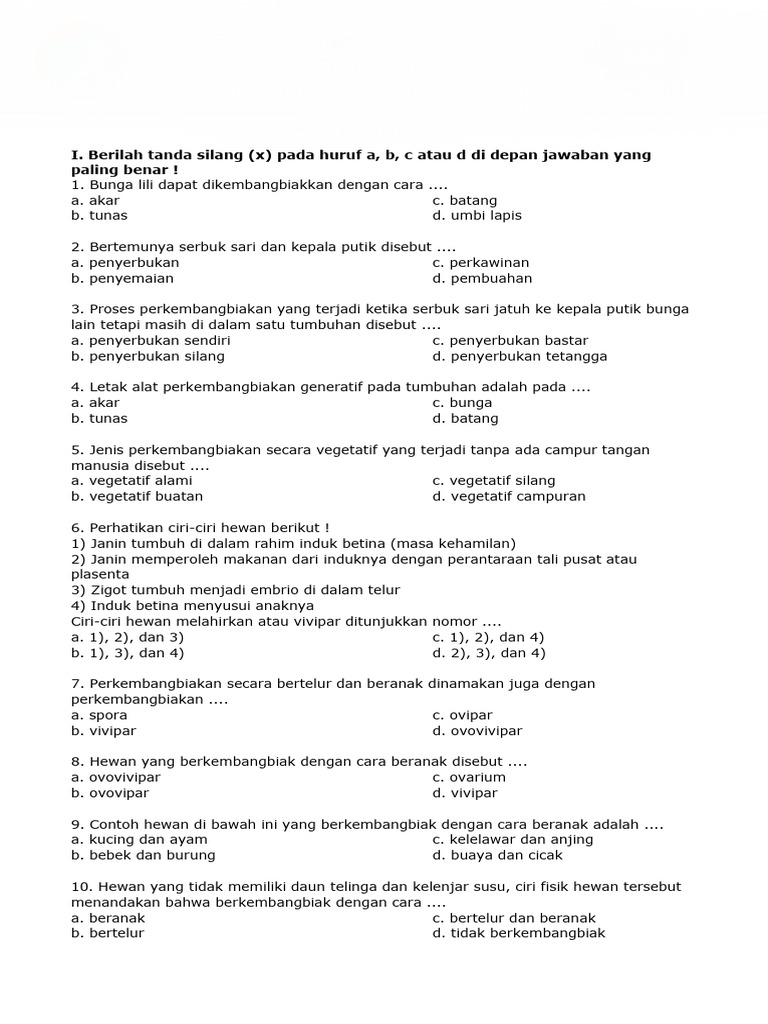 Soal PTS IPA Kelas 6 Semester 1 K13 Tahun 2021 | PDF | Kajian Bahasa Asing | Sains & Matematika