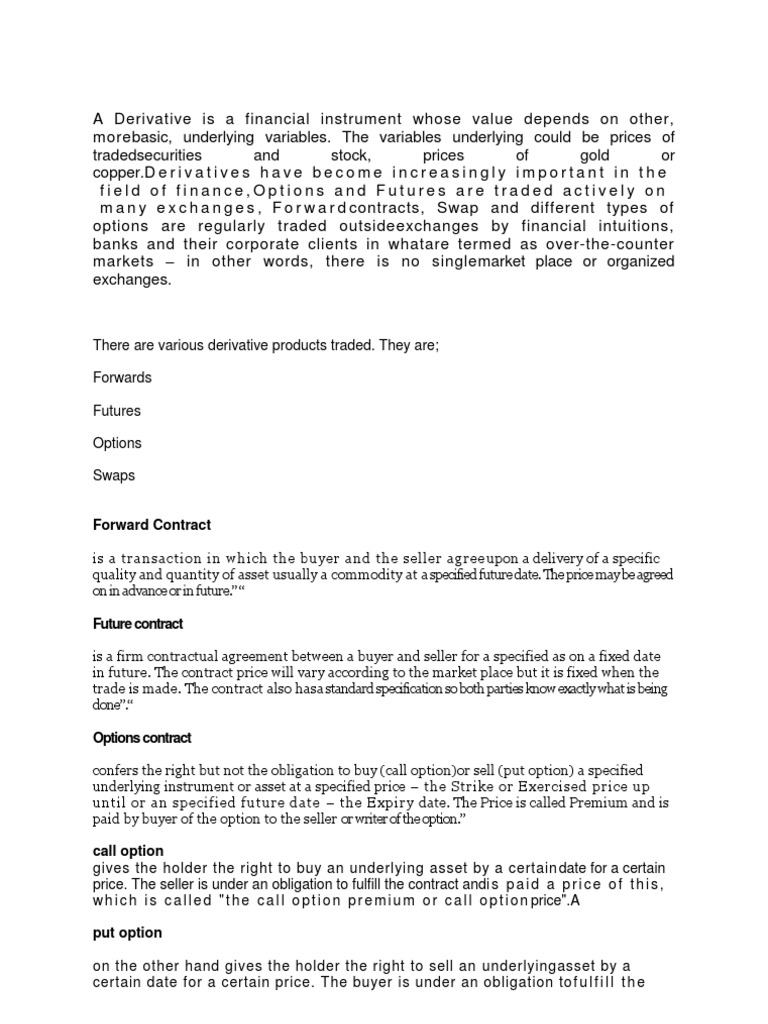 Standardization of Lot Sizes for Derivative Contracts in India | PDF ...