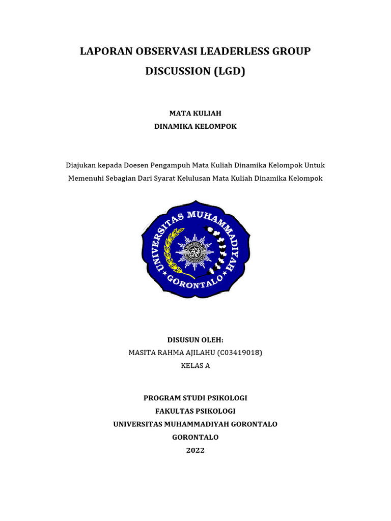 Laporan Observasi Leaderless Group Discussion | PDF