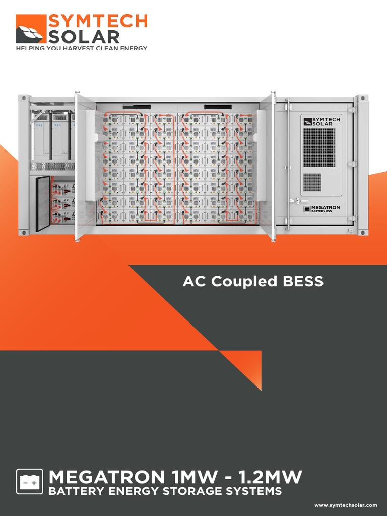 MEGATRON 1 MW X 2 MWH Datasheet Air Cooled BESS 2024 Symtech Solar | PDF | Energy Storage ...