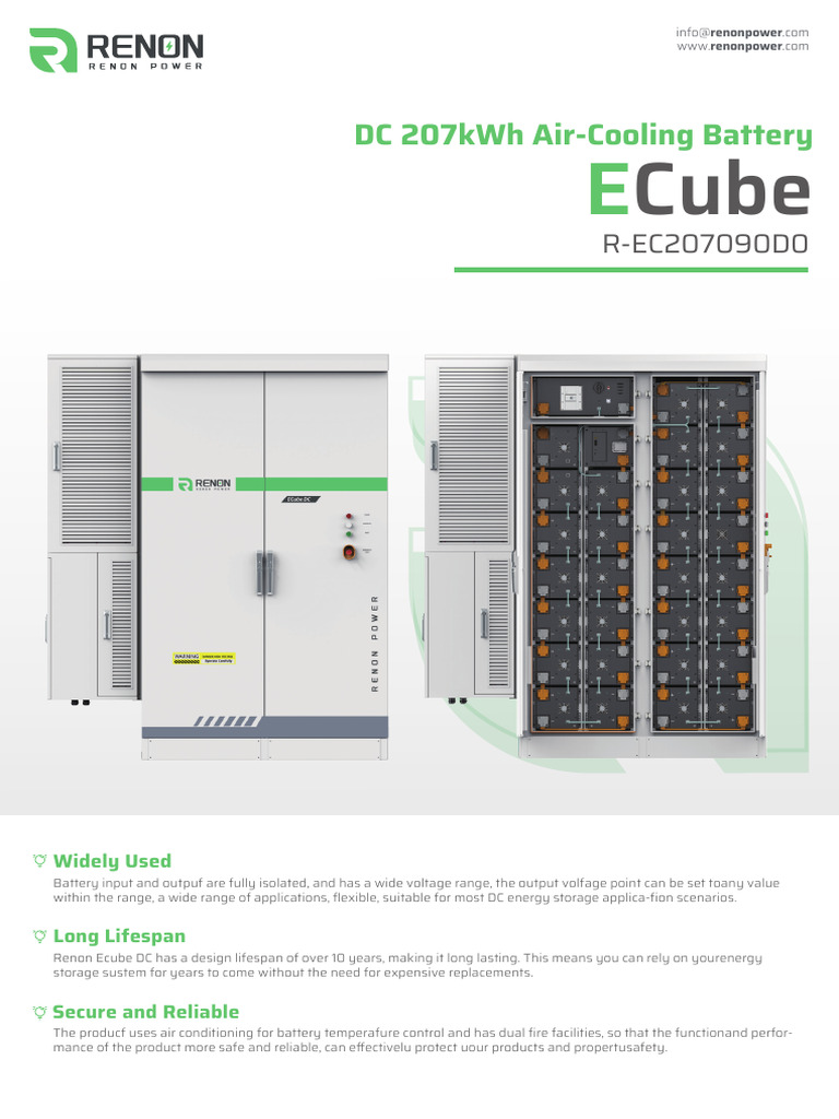 DC 207kWh Air-Cooling Battery Ecube | PDF | Physical Quantities ...