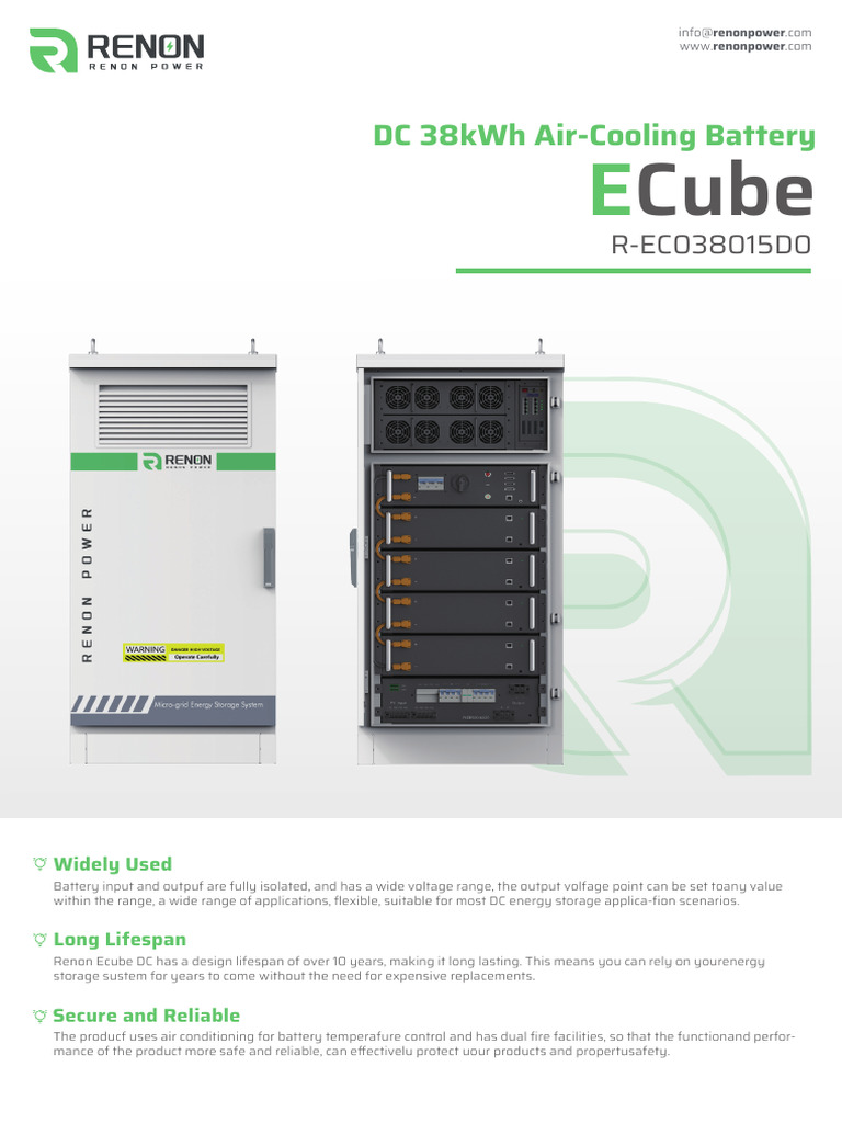 DC 38kWh Air-Cooling Battery Ecube | PDF | Electrical Engineering ...