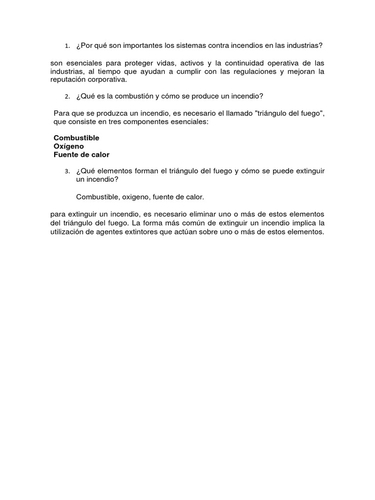 Preguntas Seguridad Higuiene Grupo 4 | PDF | Incendios | Combustión