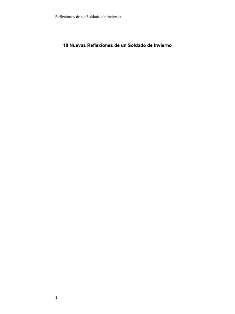 Reflexiones Soldado de Invierno Volumen 2 | PDF | Cristo (título) | Amor