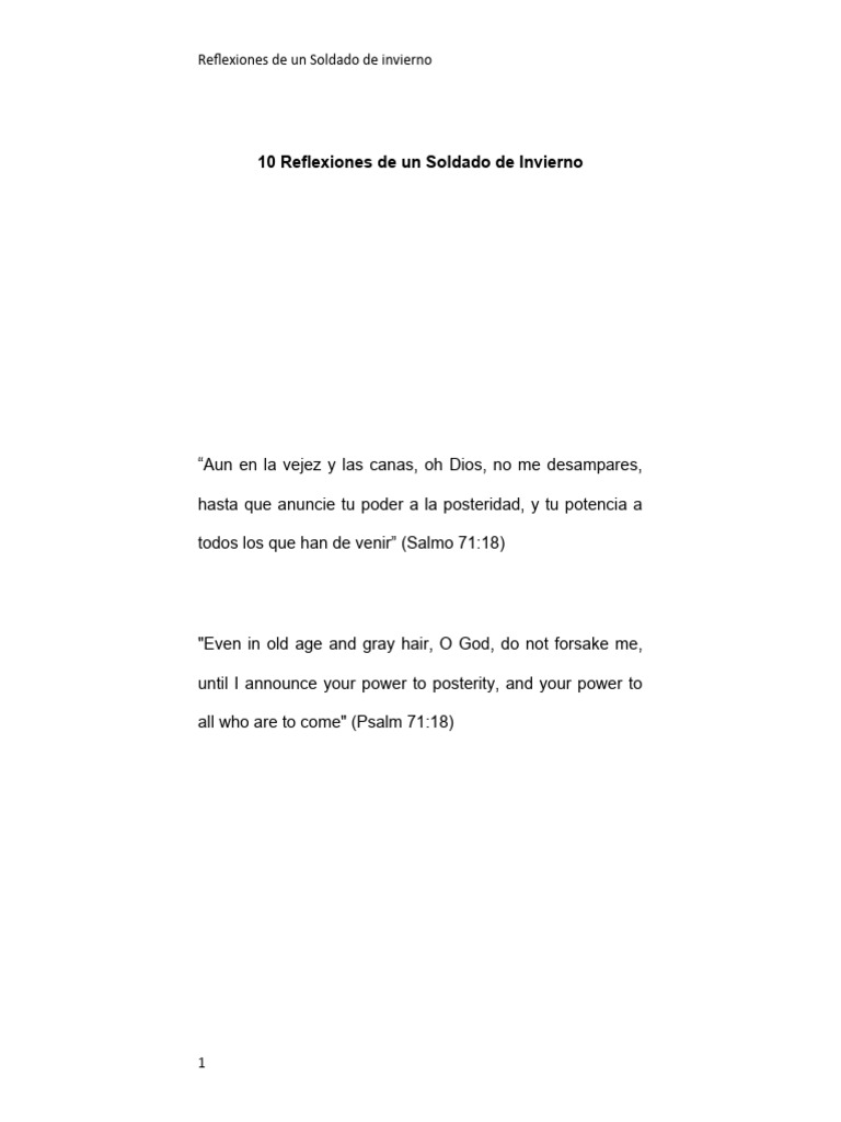 Reflexiones de un Soldado de Invierno | PDF | Cristo (título ...