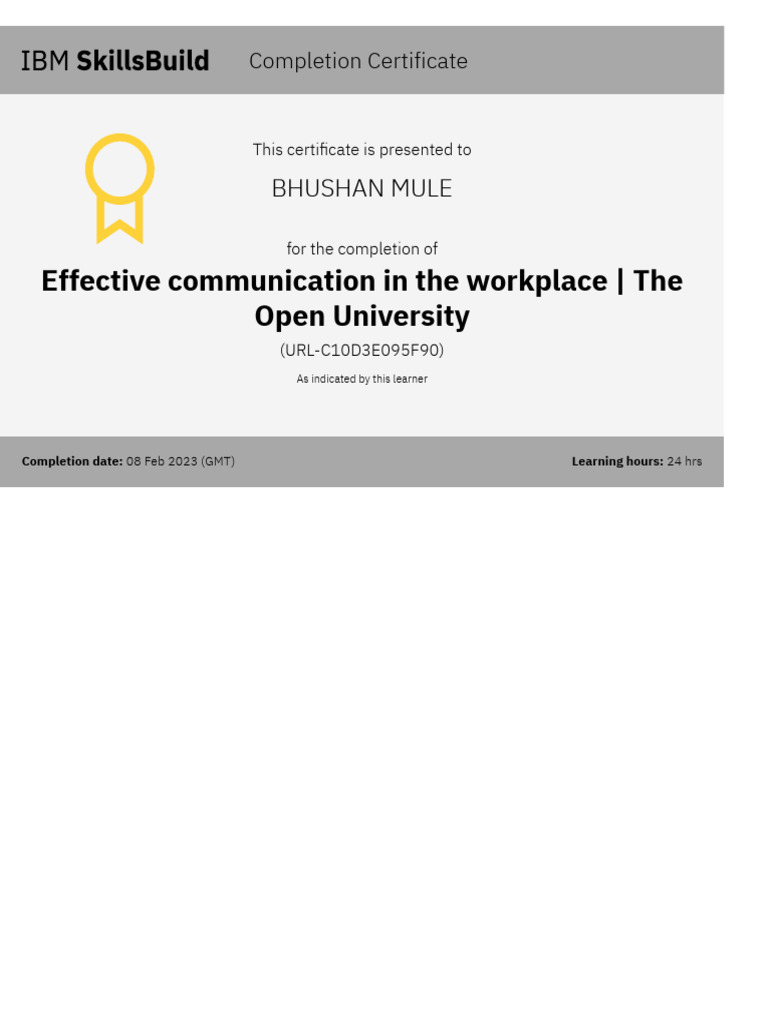 SkillsBuild Certificate | PDF