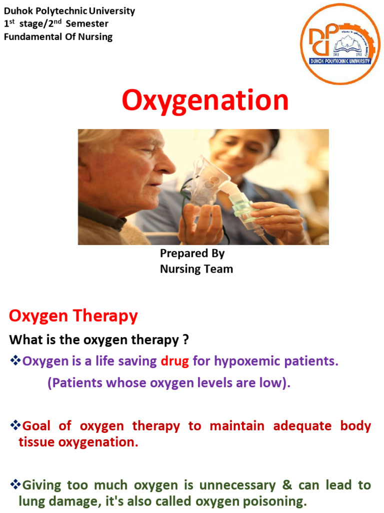 Oxygenation: Prepared by Nursing Team | PDF | Breathing | Respiratory ...