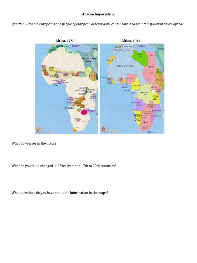 European Imperialism in South Africa | PDF | British Empire | Orange ...
