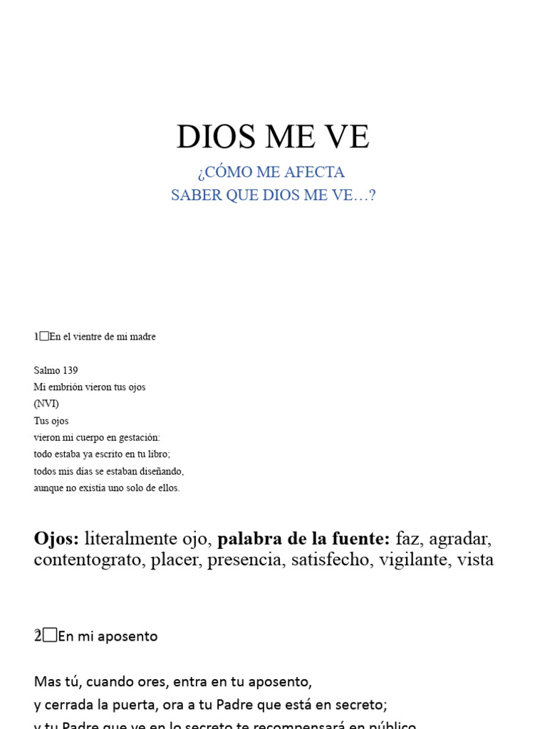 Dios Me Ve | PDF | Sarah