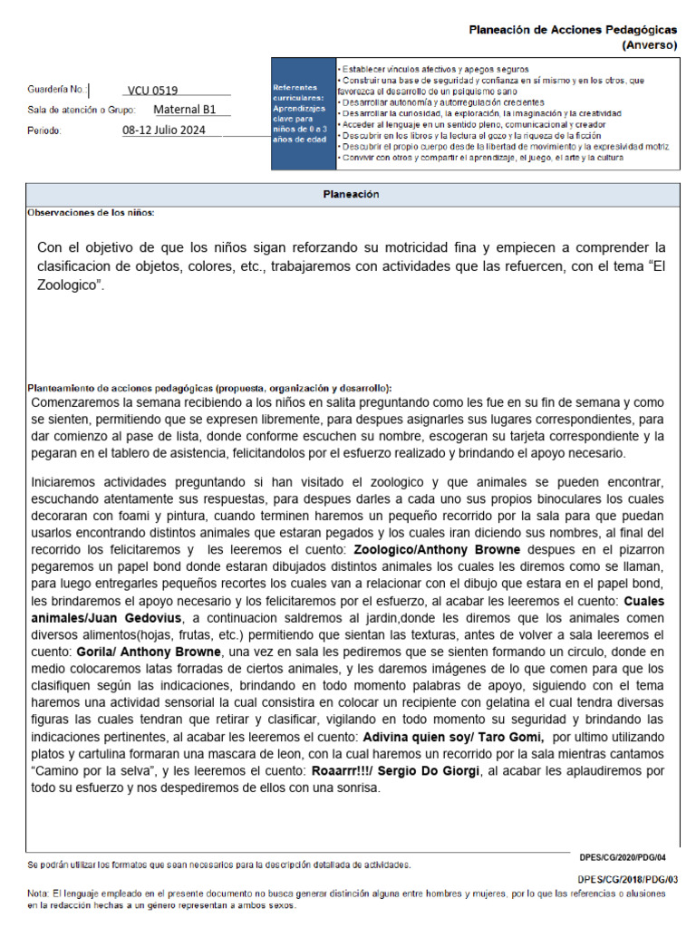 Planeacion Mat. B1-11 | PDF