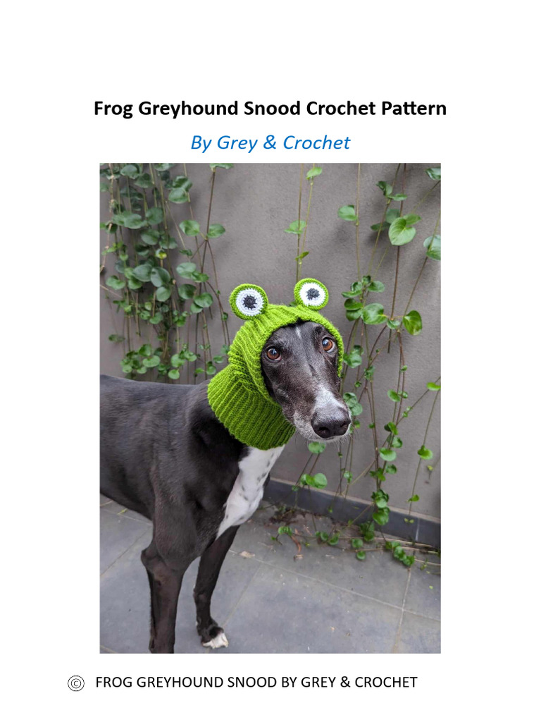 Frog Greyhound Snood Crochet Pattern | PDF | Crochet | Figured Fabrics