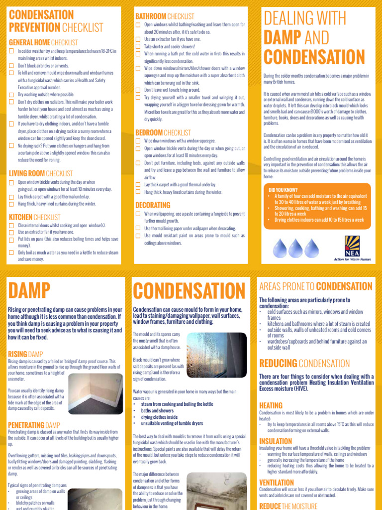 Dealing-with-damp-and-condensation | PDF | Condensation | Clothes Dryer
