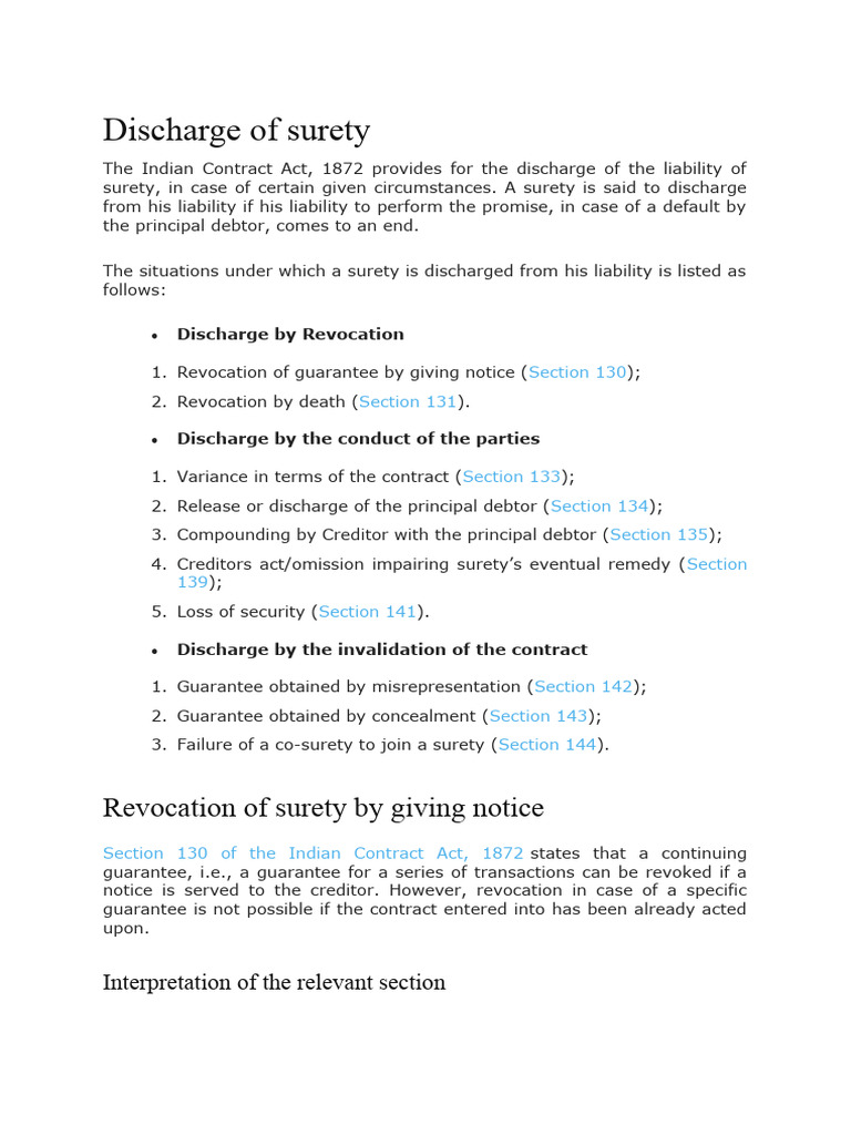 65f9641730a81 - Discharge of Surety | PDF | Guarantee | Justice
