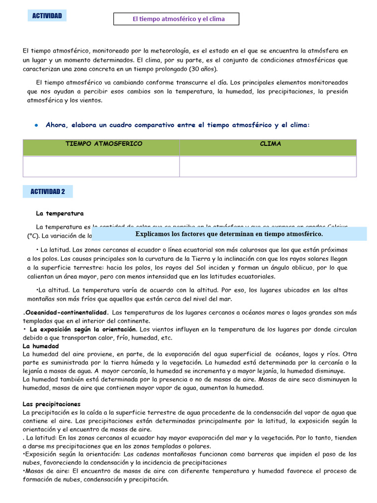 Ficha 2 - CC - SS 1ero | PDF | Herida | Clima