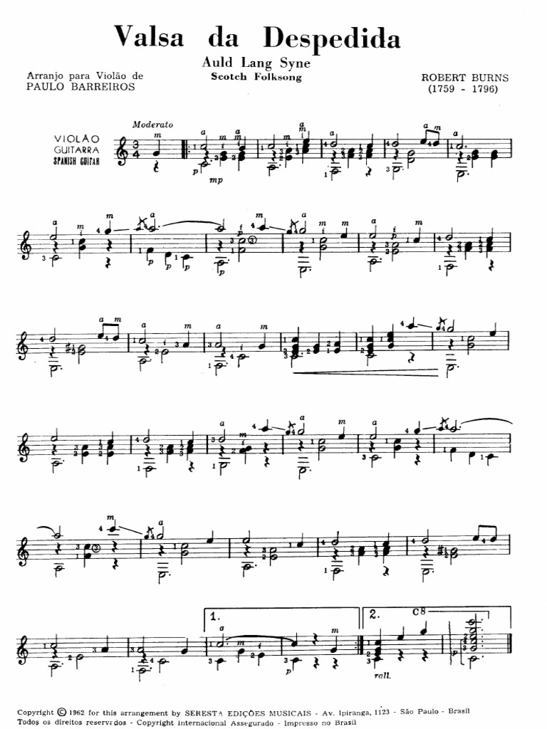 Valsa Da Despedida - Arr. Paulo Barreiros | PDF