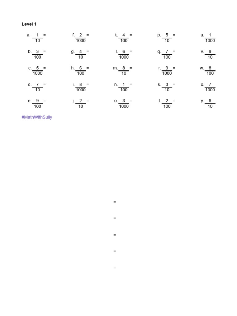 Math Fluency Practice | PDF