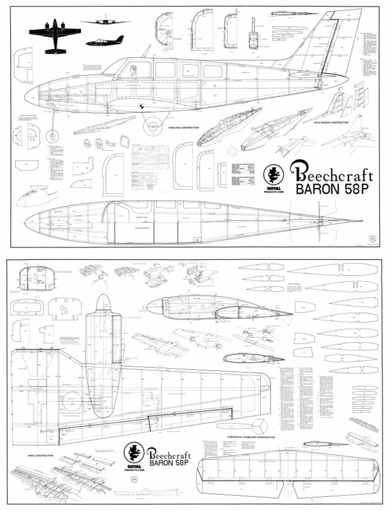 Beechcraft Baron 58P Royal Plan | PDF