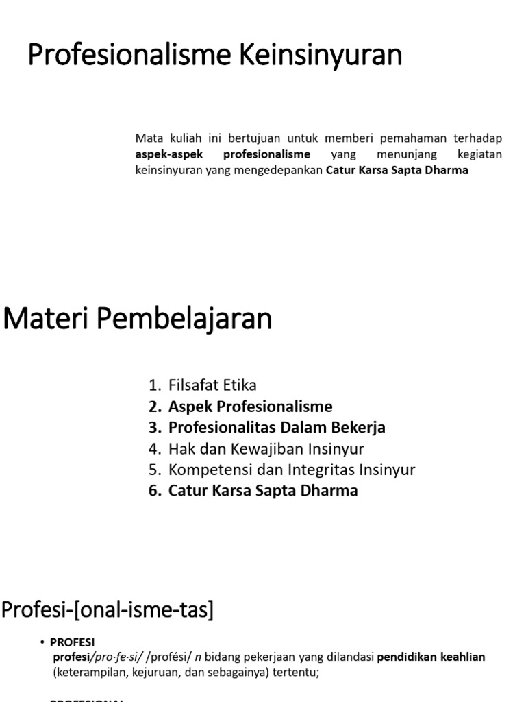 Profesionalisme Keinsinyuran di Indonesia | PDF | Karier & Perkembangan