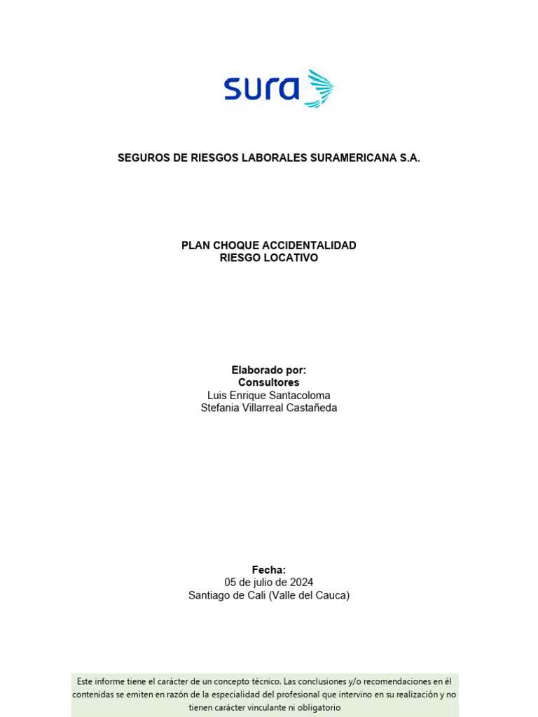 Informe Plan de Choque AT Locativo | PDF | La seguridad
