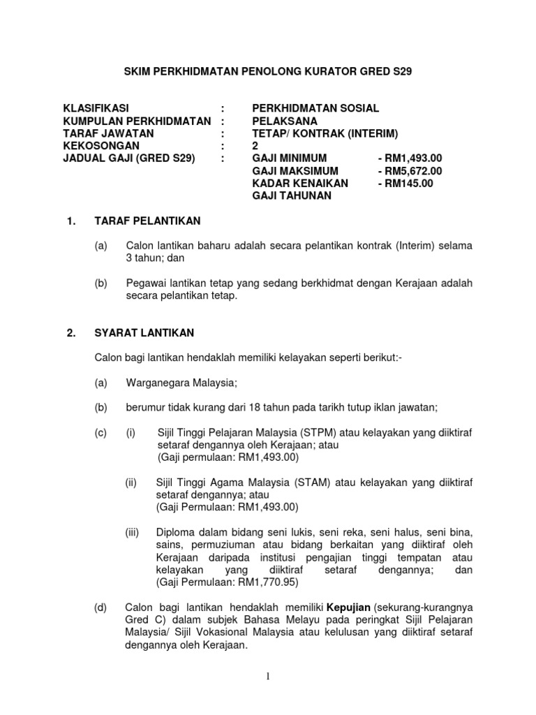 Iklan Penolong Kurator S29 JUN 2024 | PDF