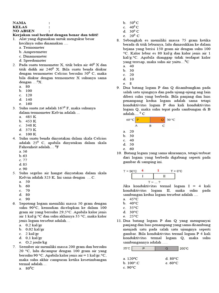 Latihan Soal Pat 1 | PDF
