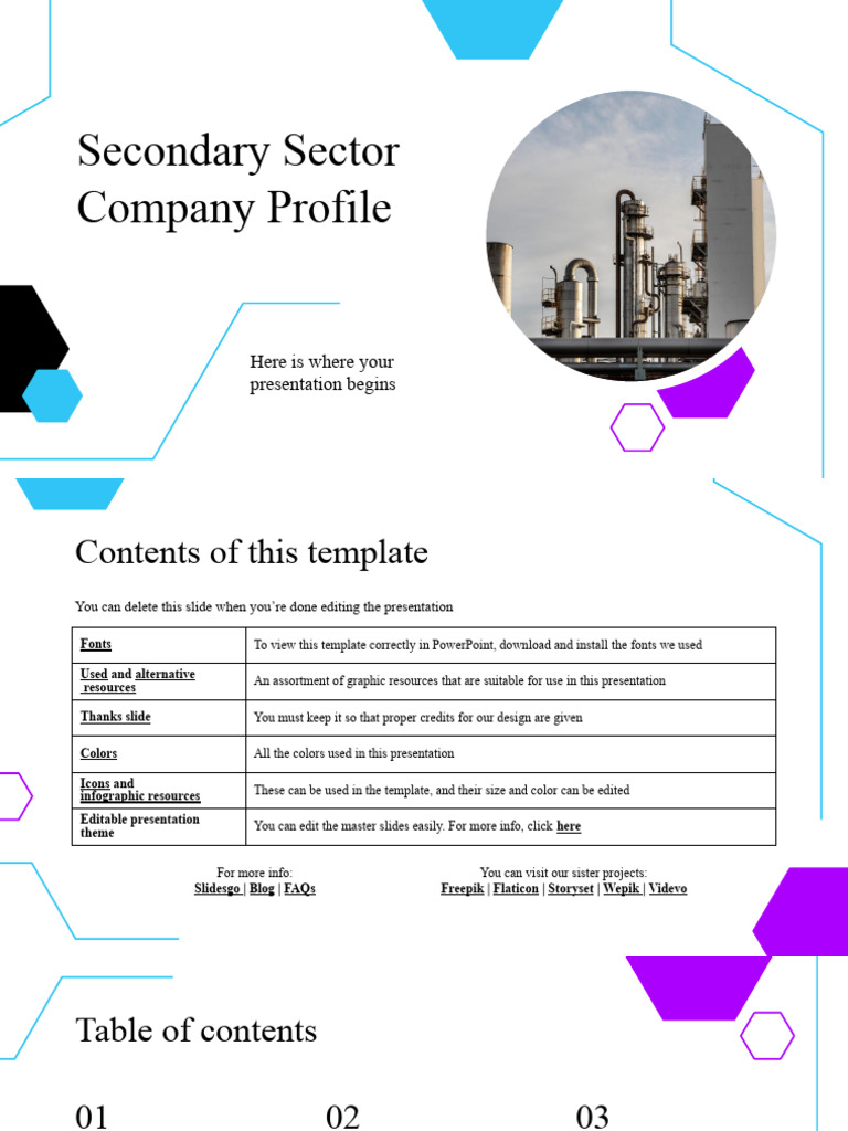 Secondary Sector Company Profile by Slidesgo | PDF | Planets | Saturn