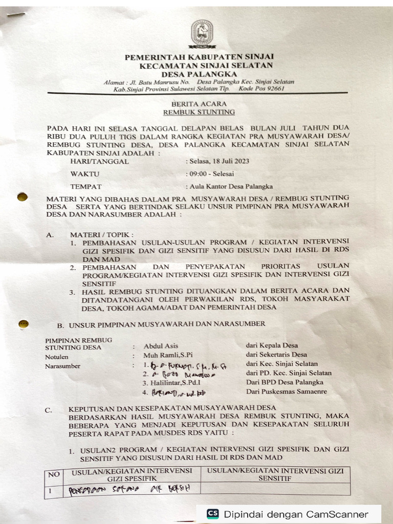 REMBUK STUNTING DESA PALANGKA | PDF REMBUK STUNTING DESA PALANGKA | PDF