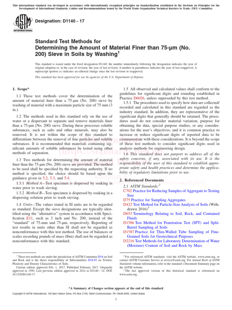 ASTM-D1140-17 | PDF | Materials