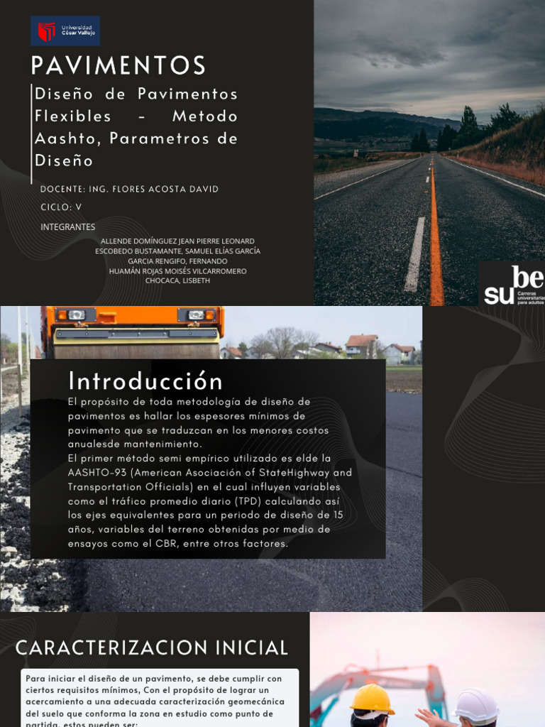 PAVIMENTOS Diseño de Pavimentos Flexibles - Grupo 07 | PDF | Ingeniería ...