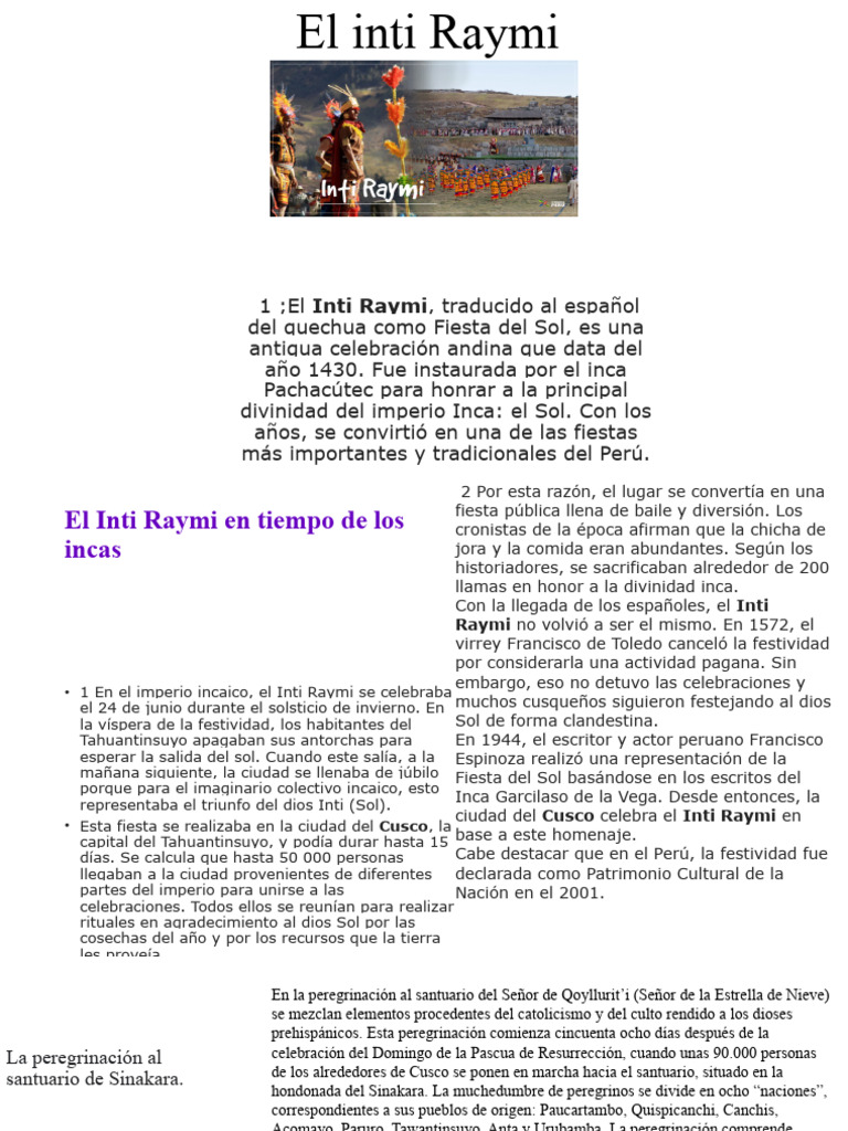 El Inti Raymi | PDF