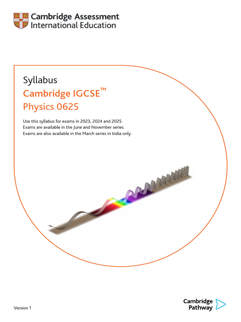 0625-2023-2025-syllabus | PDF | Force | Acceleration