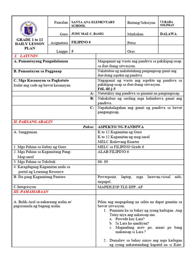 BASIG COT2.Grd.6RahaSoliman | PDF