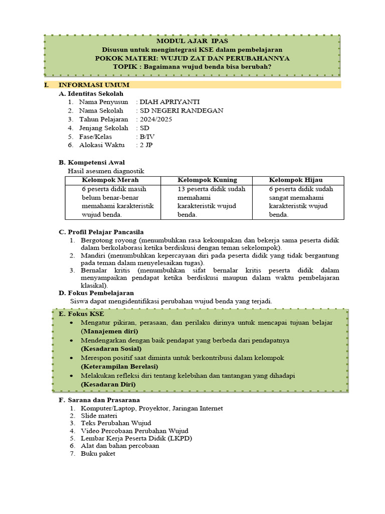 Modul Ajar Diah Apriyanti | PDF
